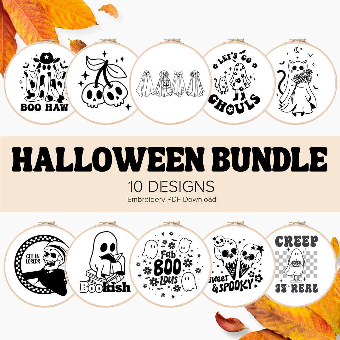 Halloween Embroidery Patterns | Hand Embroidery Pattern Ghost ...