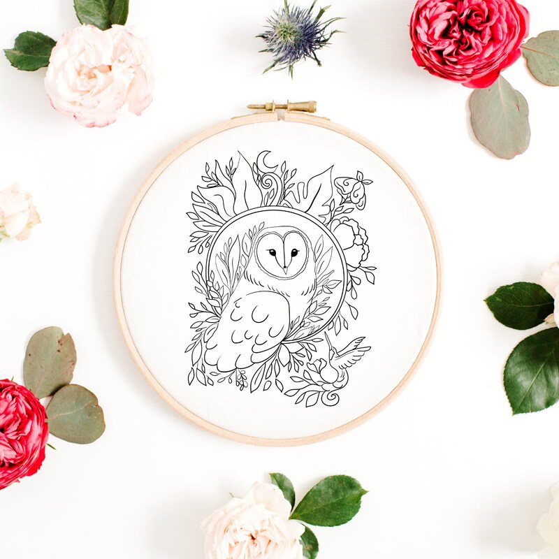 Owl Embroidery - Etsy