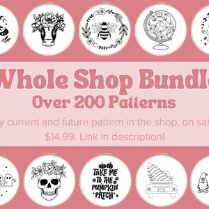 Highland Cow Embroidery Bundle | Yak Embroidery Pattern| Beginner ...