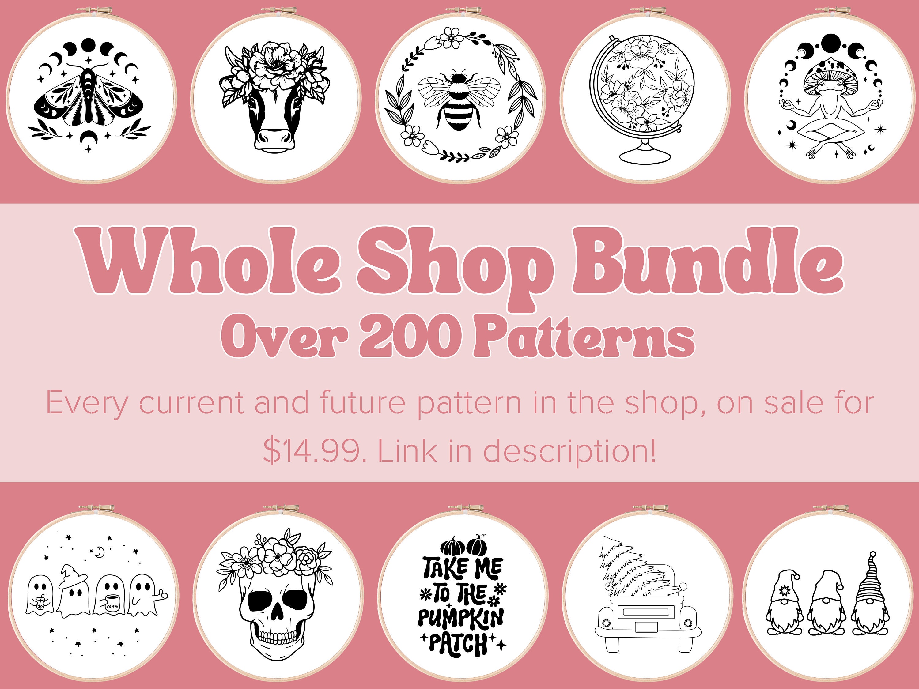 Highland Cow Embroidery Bundle | Yak Embroidery Pattern| Beginner ...