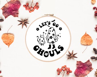 Embroidery Pattern: Fall Mushroom Ghost - Etsy