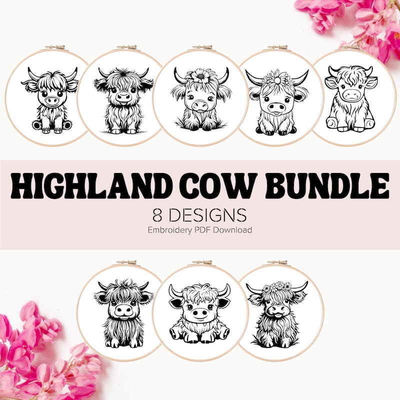 Cow Embroidery - Etsy