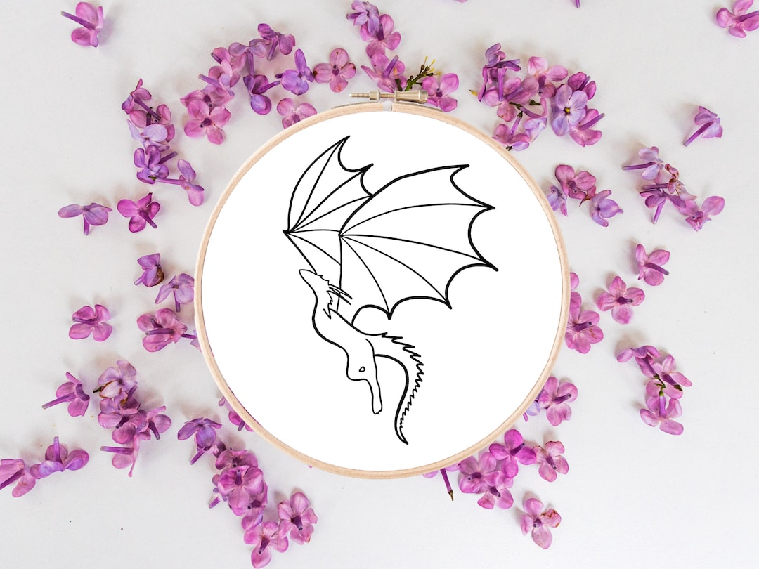 Dragon Embroidery | Fantasy Embroidery | Beginner Embroidery | Hand ...