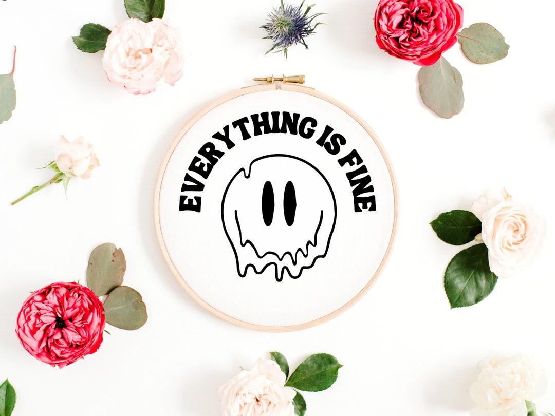 Smiley Face Embroidery Pattern | Trendy Funny Embroidery Designs | Hand ...