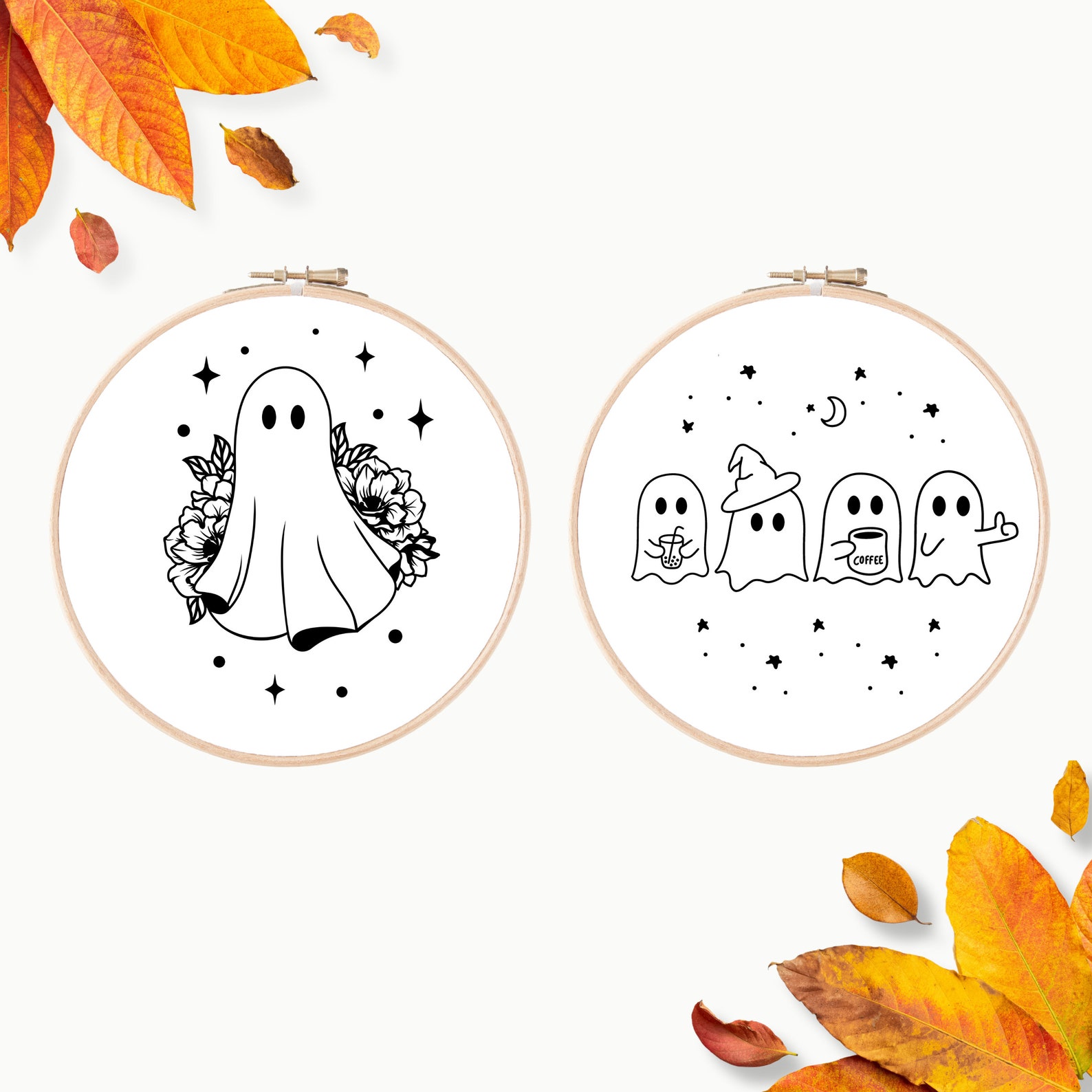 Halloween Hand Embroidery Patterns | Ghost Embroidery | Skeleton ...