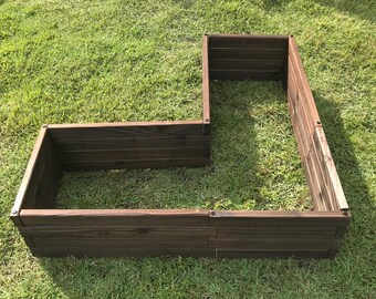 Outdoor Wooden L-shaped Corner Planter Box 40x16inches Garden - Etsy