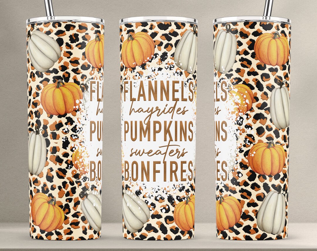 Fall Tumbler Png, Autumn Tumbler Wrap, Flannels Hayrides Pumpkins ...
