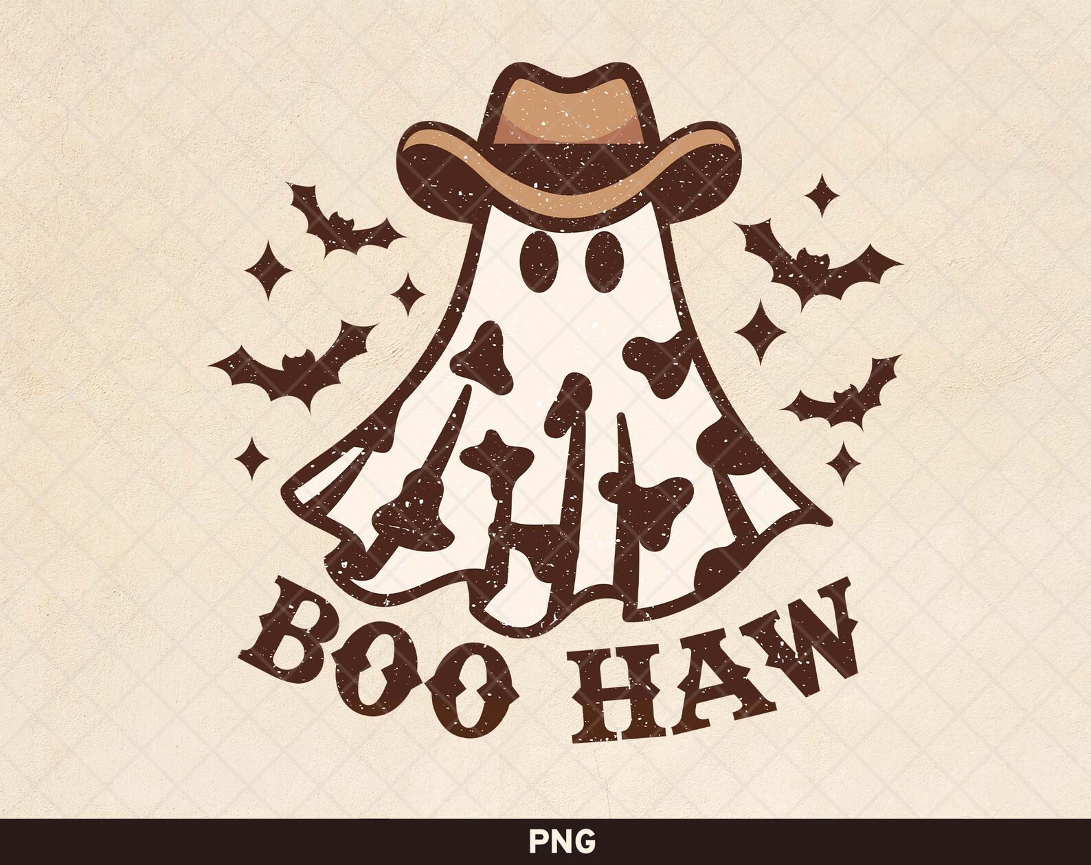 Boo Haw Png Western Ghost Png Retro Halloween Design Cowboy - Etsy