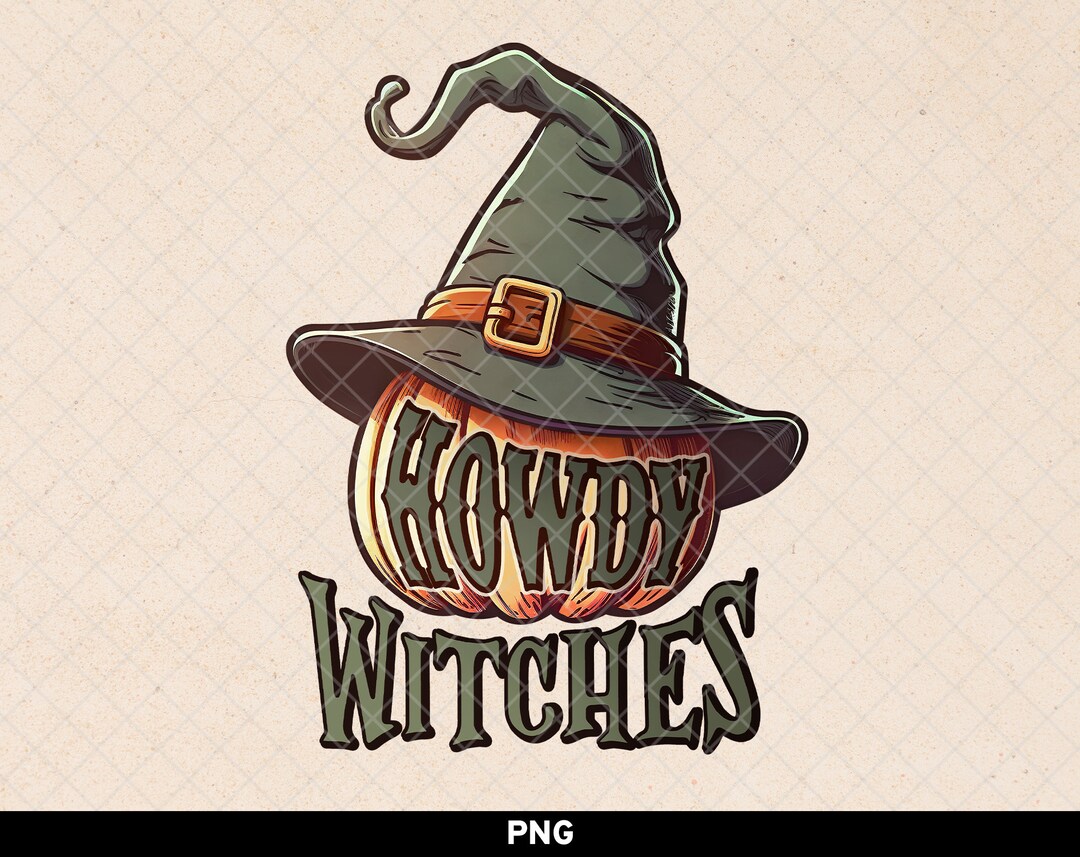 Howdy Witches Png, Howdy Pumpkin Png, Halloween Pumpkin Design, Western ...