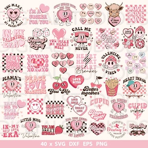 Retro Valentine Svg, Valentines Png Bundle, Valentines Day Svg ...