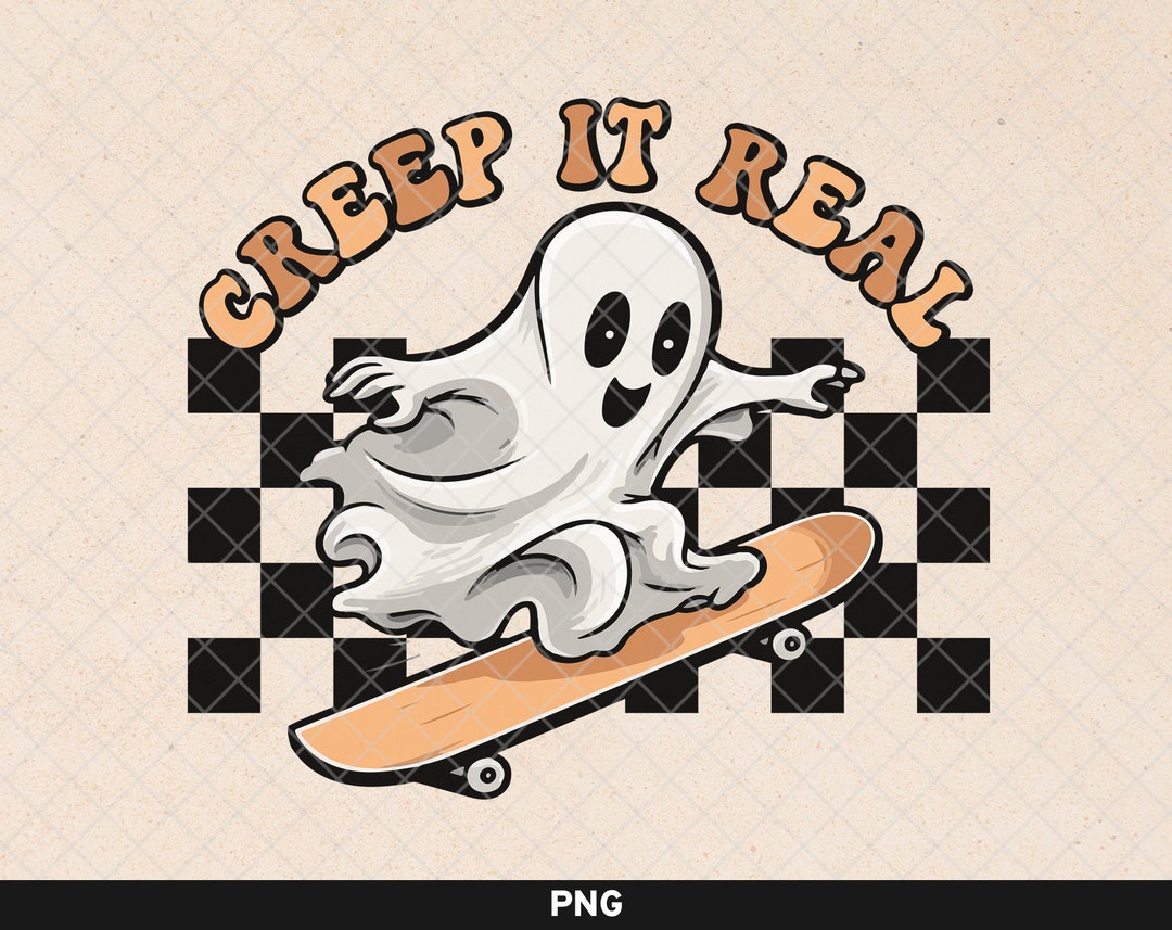 Creep It Real Png, Cool Ghost Png, Retro Ghost Png, Retro Halloween ...