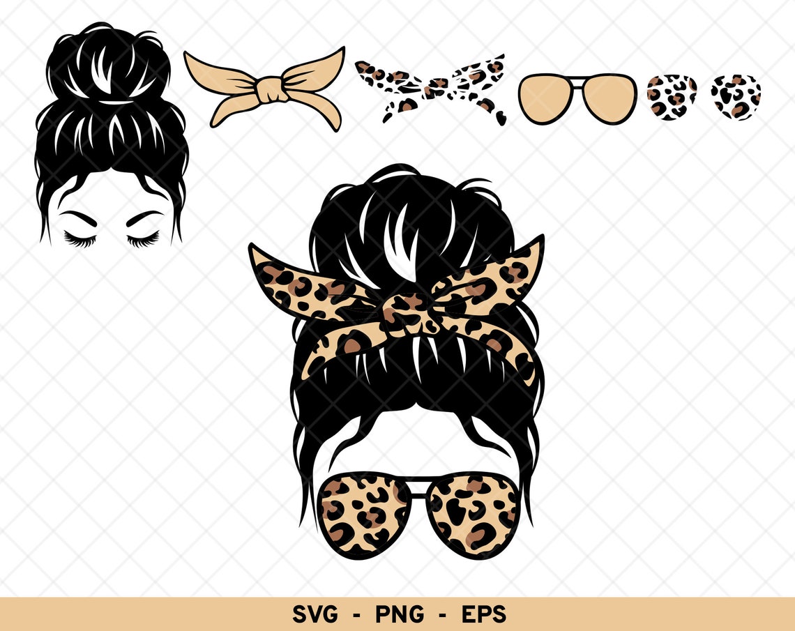 Messy Bun Svg Messy Hair Svg Layered Svg Clipart Svg Fie Etsy My Xxx
