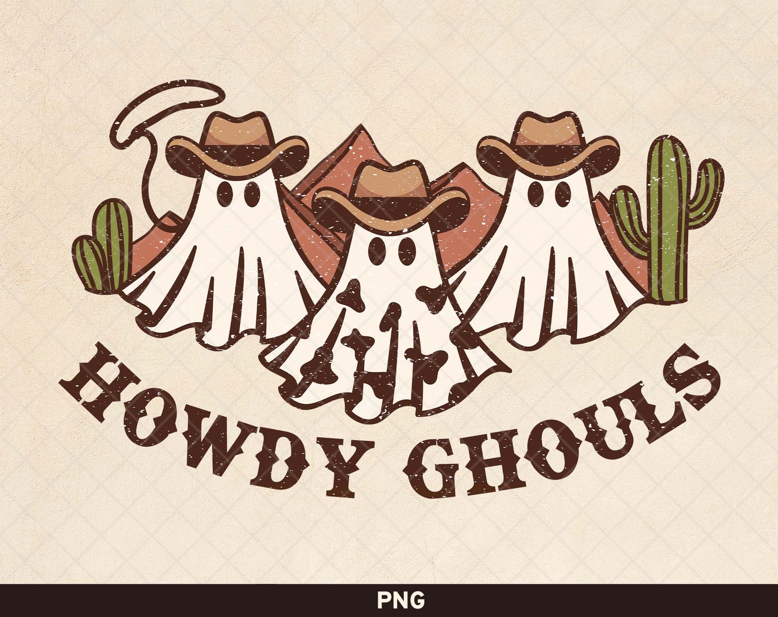 Howdy Ghouls Png Western Halloween Design Cowboy Ghost Png - Etsy