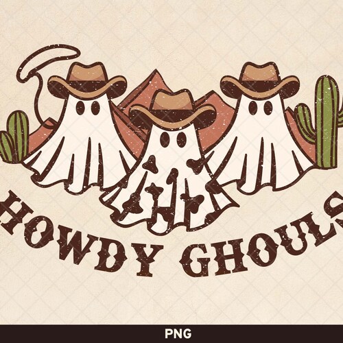 Boo Haw Png Western Ghost Png Retro Halloween Design Cowboy - Etsy