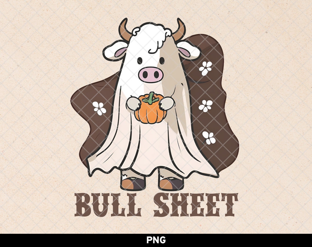 Bull Sheet Png Halloween Cow Png Western Halloween Png Cute - Etsy