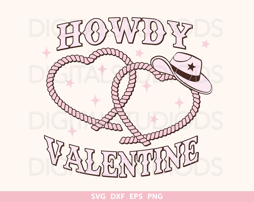 Howdy Valentine Png, Retro Western Valentines Sublimation, Western ...