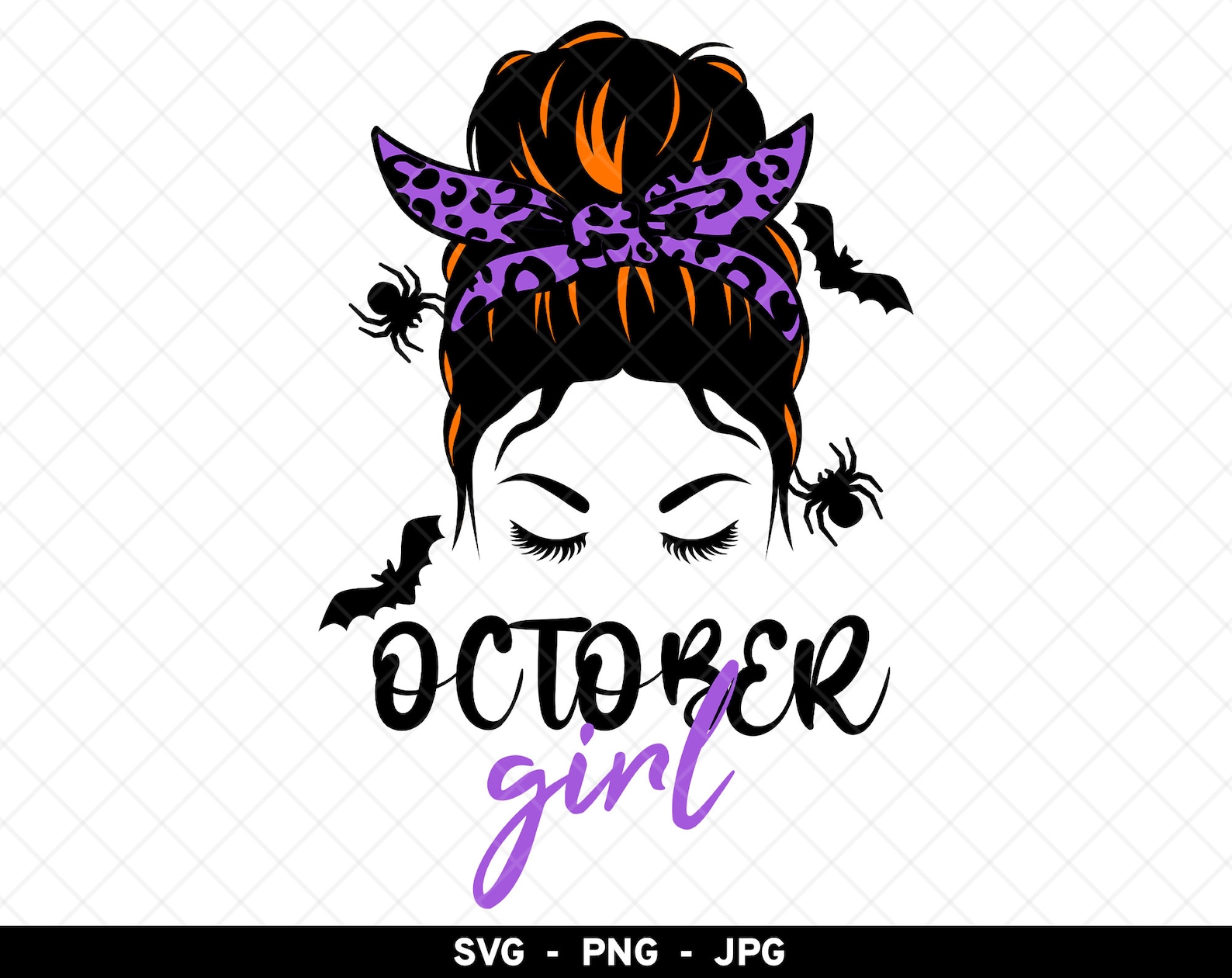 October Girl Png, Halloween Girl Png, October Girl Svg, October Girl ...