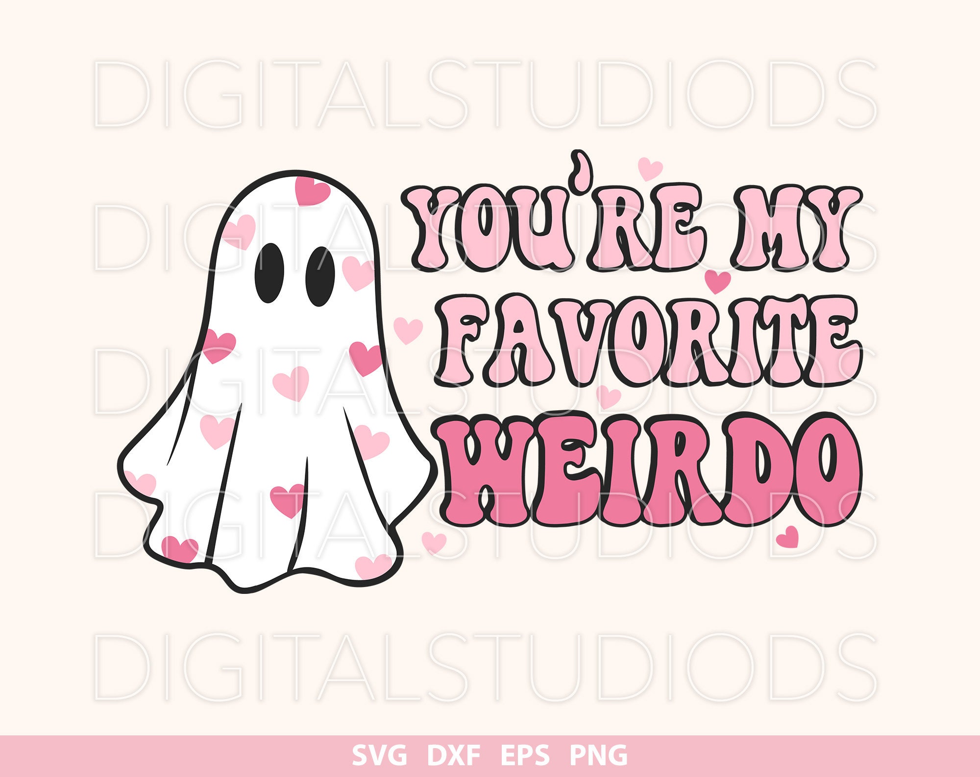You're My Favorite Weirdo Png, Valentine Ghost Png, Valentine's Day ...