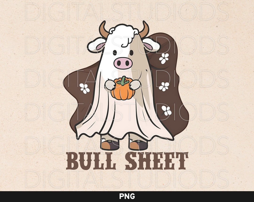 Bull Sheet Png, Halloween Cow Png, Western Halloween Png, Cute Western ...