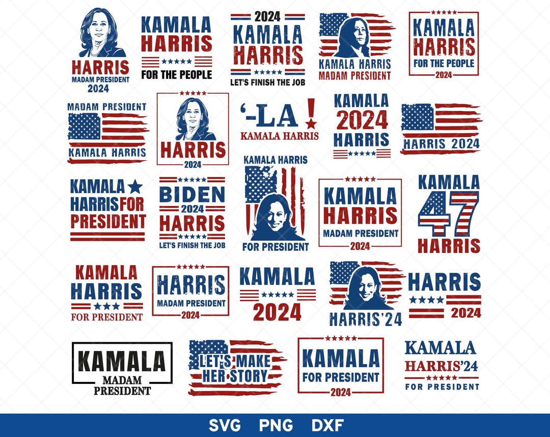 Kamala Harris Svg, Kamala Harris 2024 Design, Kamala for President Svg ...