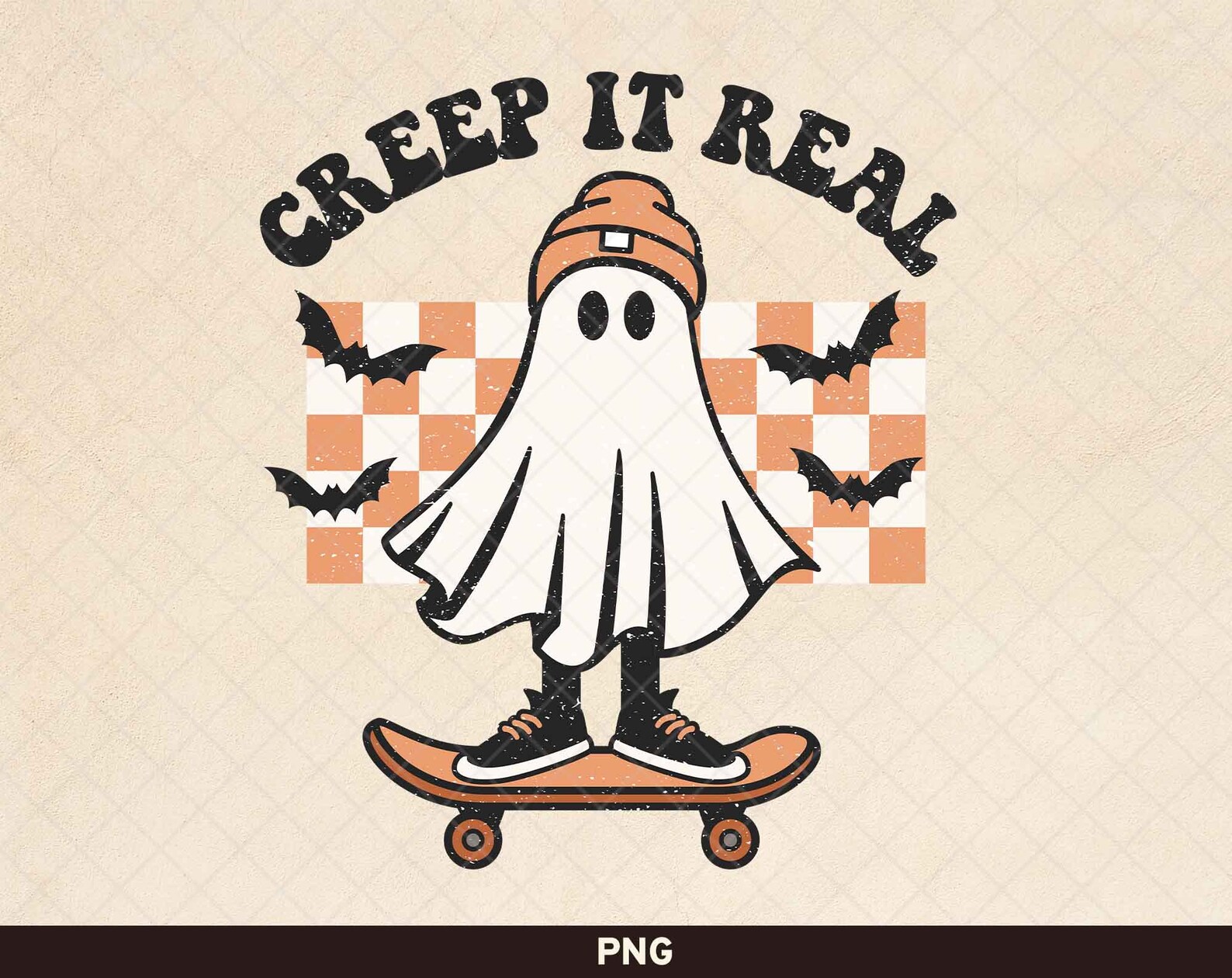 Creep It Real Png Cool Ghost Png Retro Ghost Png Retro - Etsy