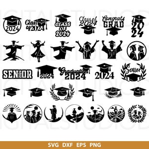 Graduation Svg Bundle, Class of 2024 Svg, Senior 2024 Svg, Congrats ...