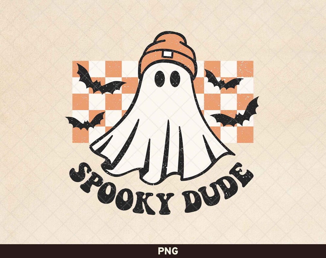 Spooky Dude Png, Cool Ghost Png, Retro Ghost Png, Retro Halloween ...