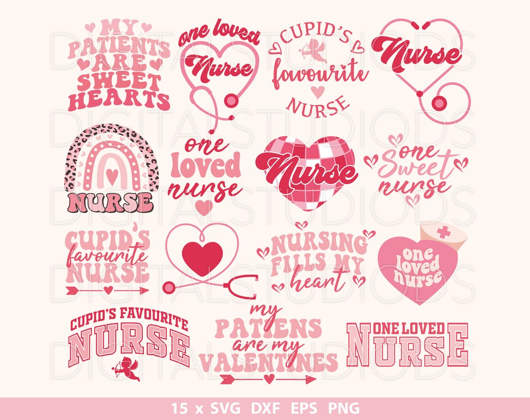 Nurse Valentine Svg, Nurse Valentine's Day Svg, Valentine Nurse Png ...