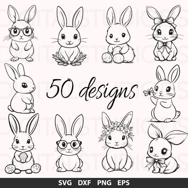 Silhouette hase - Etsy.de