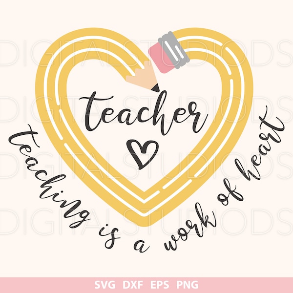 Valentine Teacher Svg - Etsy