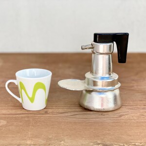Vintage Stovetop Moka Pot, in Aluminum and Bakelite, Branded caffe ...