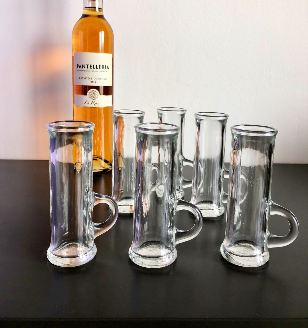 Set of 6 Vintage Special Glasses, in Pressed Glass, 6 Pieces, Drink ...