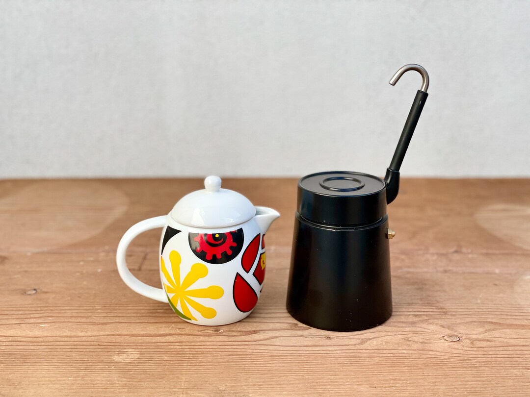 RARE Vintage Espresso Maker, in Black Aluminum With Removable Ceramic ...