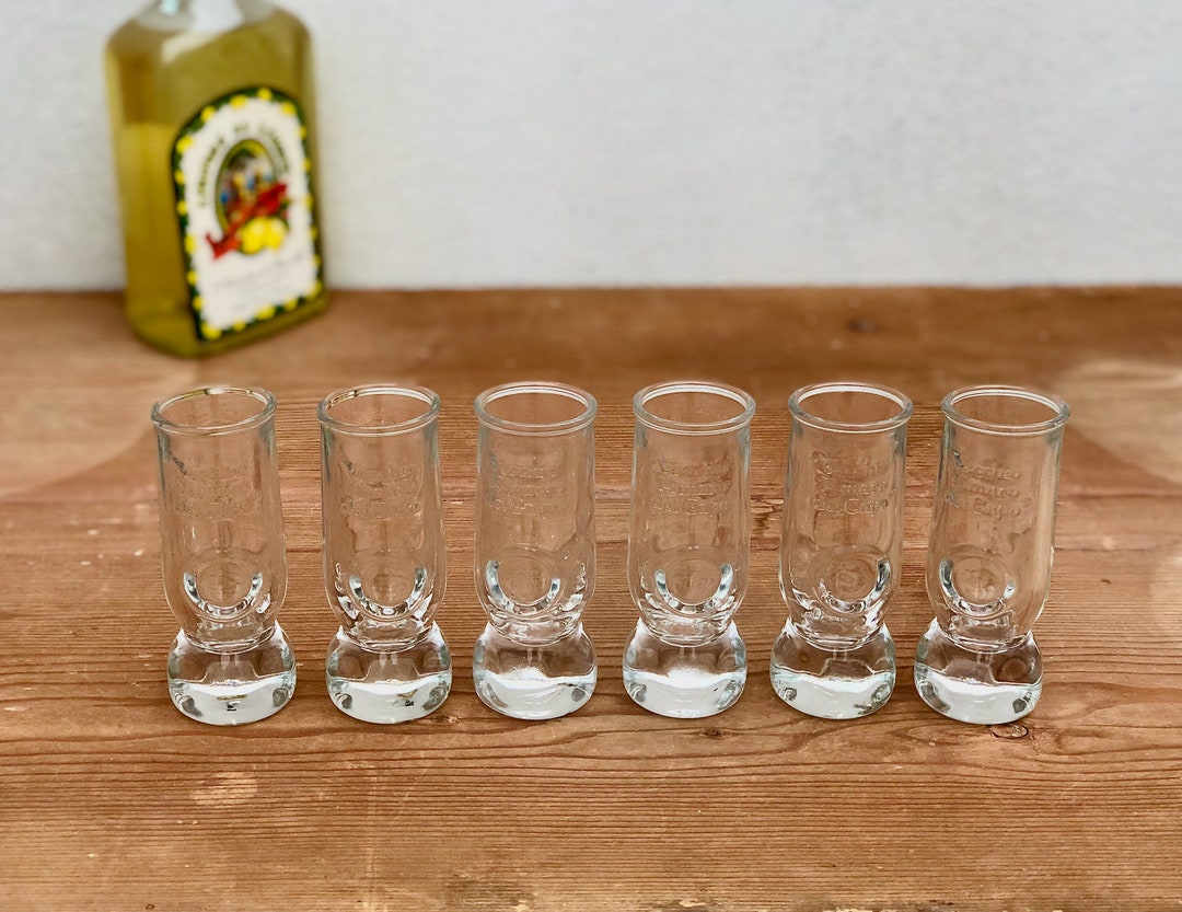 Set of 6 Vintage Special Glasses, in Pressed Glass, Vintage "vecchio ...