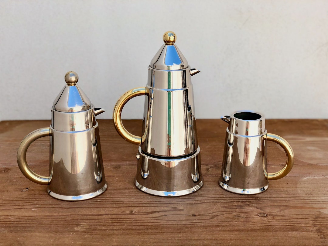 Vintage armonie Coffee Set: Espresso Maker 6 Cups, Milk Jug, Sugar Bowl ...