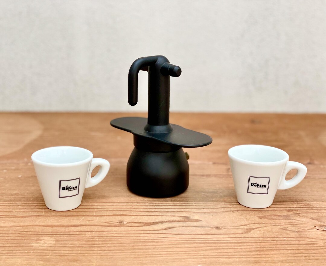 RARE Italian Stovetop Moka Pot IRMEL "maggiolina" in Black Aluminum ...