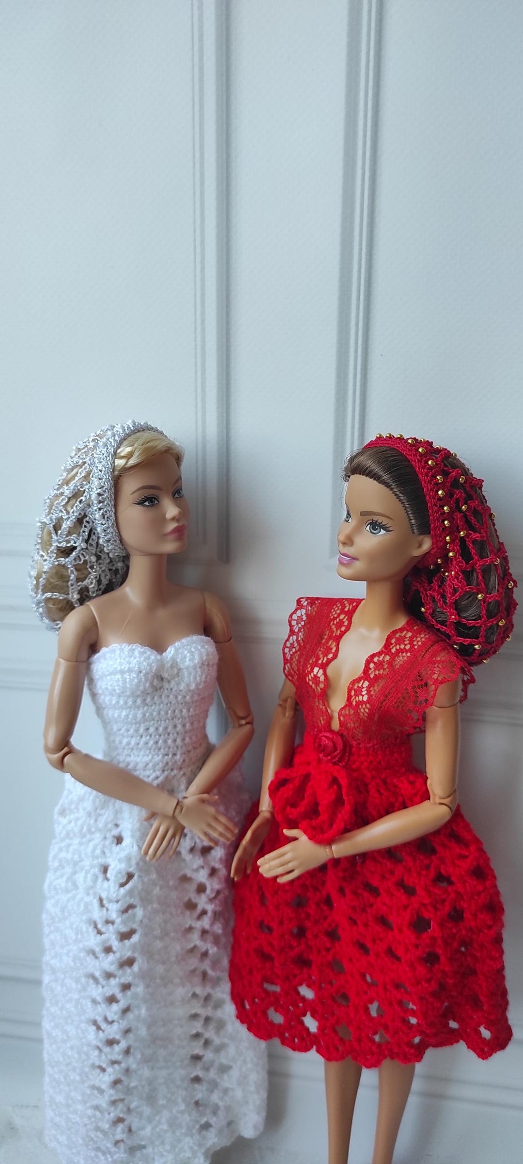 1940s Style Doll Accessory, Vintage Crochet Hair Snood for Dolls ...