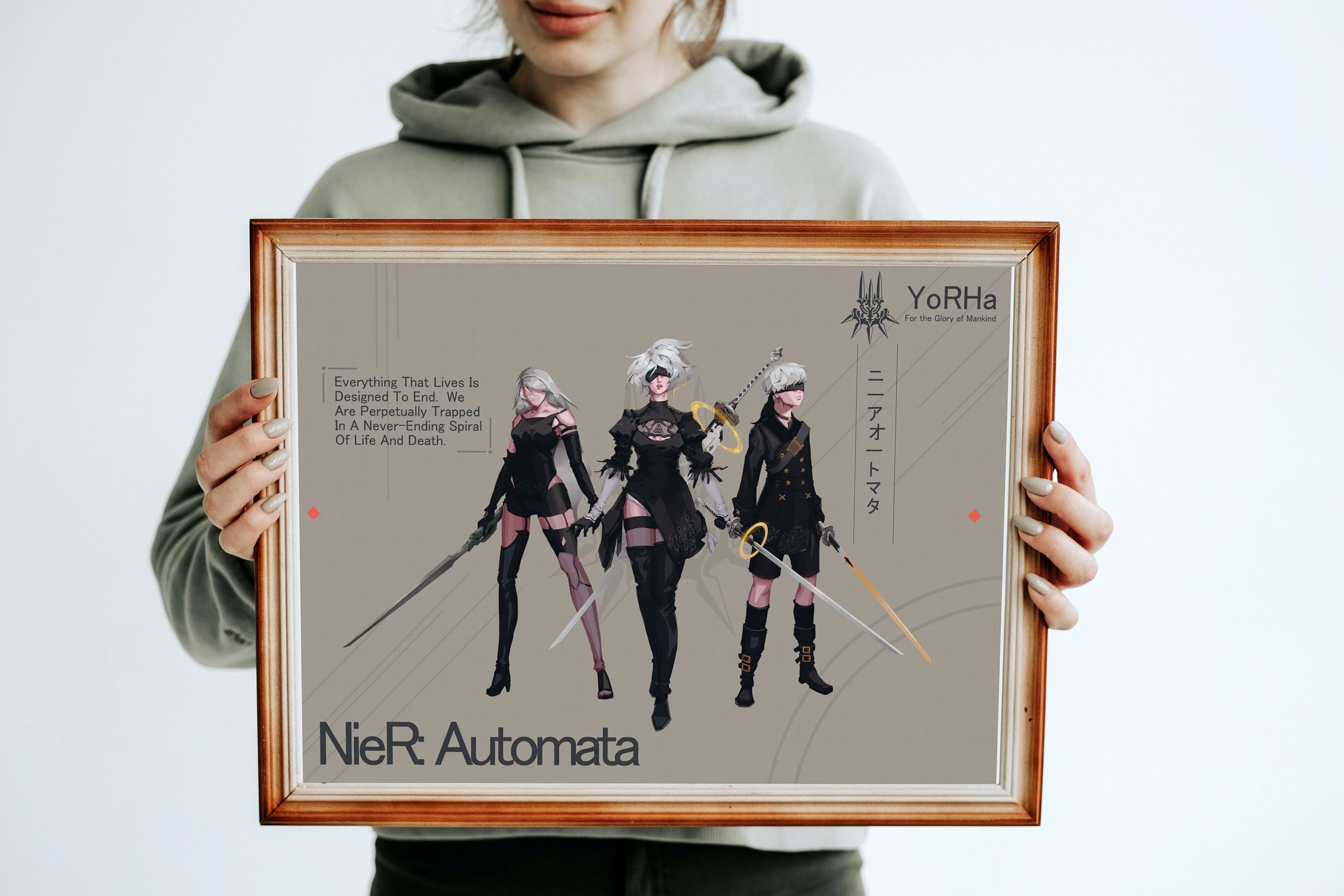 Nier Automata Poster Collectible Poster Minimalist Poster Wall Art ...