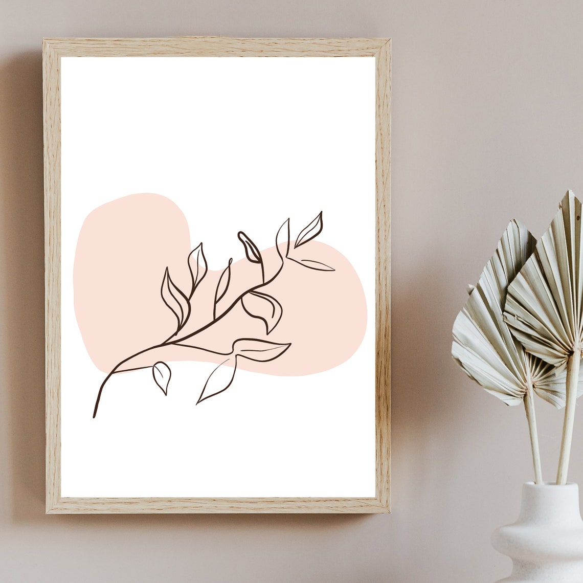 Printable Beige Line Art Set of 4 Abstract Color Block - Etsy