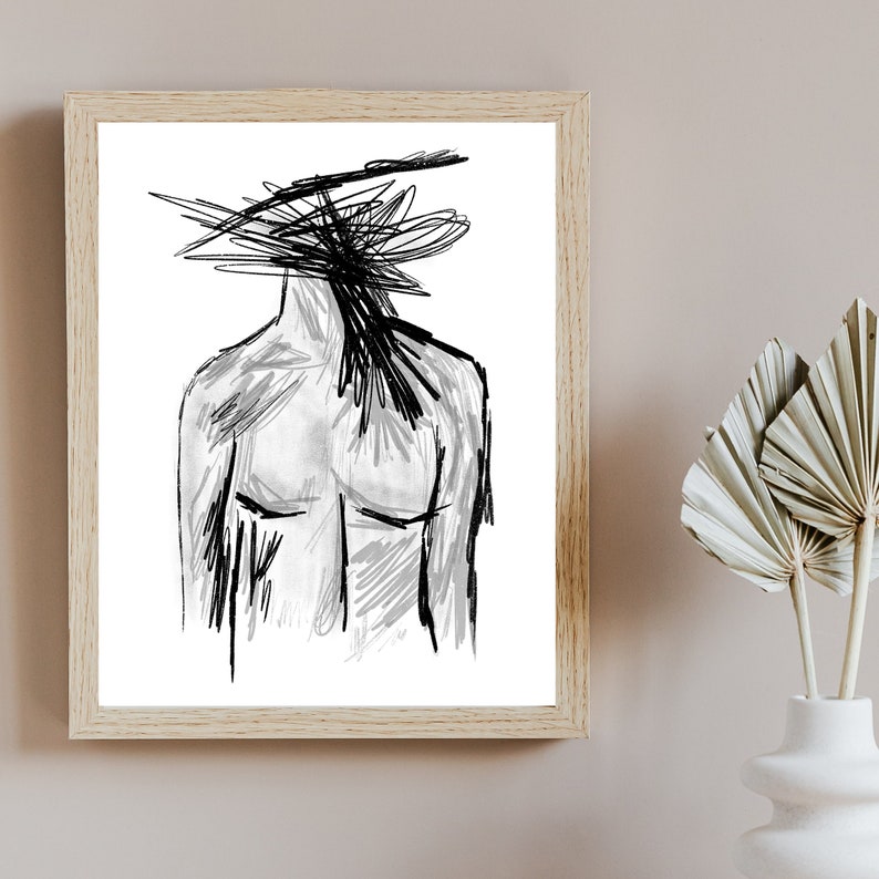 Printable Art Mental Health Print, 4 Prints, Abstract Mental Health ...