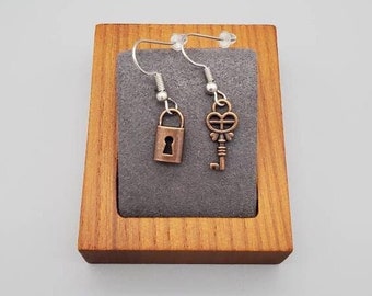 Lock and Key Earring - Etsy