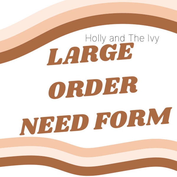 Large Order - Etsy