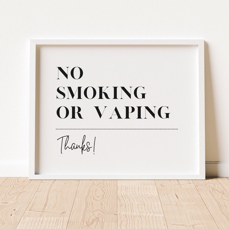 No Vaping Poster - Etsy