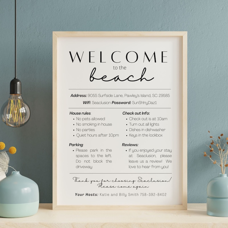 Beach House Rules - Etsy
