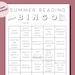 Summer Reading Bingo Challenge for Kids (PDF) - Etsy