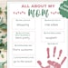 Mother's Day Printable With Handprint for Preschoolers All About My Mom ...
