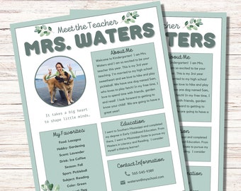 Boho Meet the Teacher Template, Editable Classroom Introduction (A4 ...