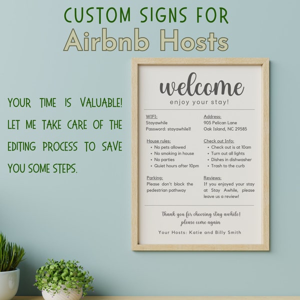 Vacation Rental Sign - Etsy