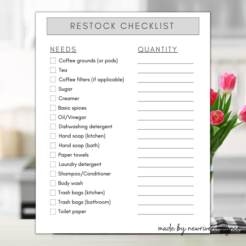 Airbnb Host Inventory Checklist: Editable Restock List (digital ...