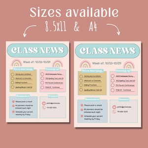 Classroom Newsletter Template, Back to School, Editable Classroom ...